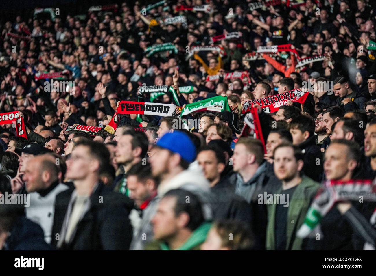 Rotterdam - Fans of Feyenoord during the match between Feyenoord v RKC ...