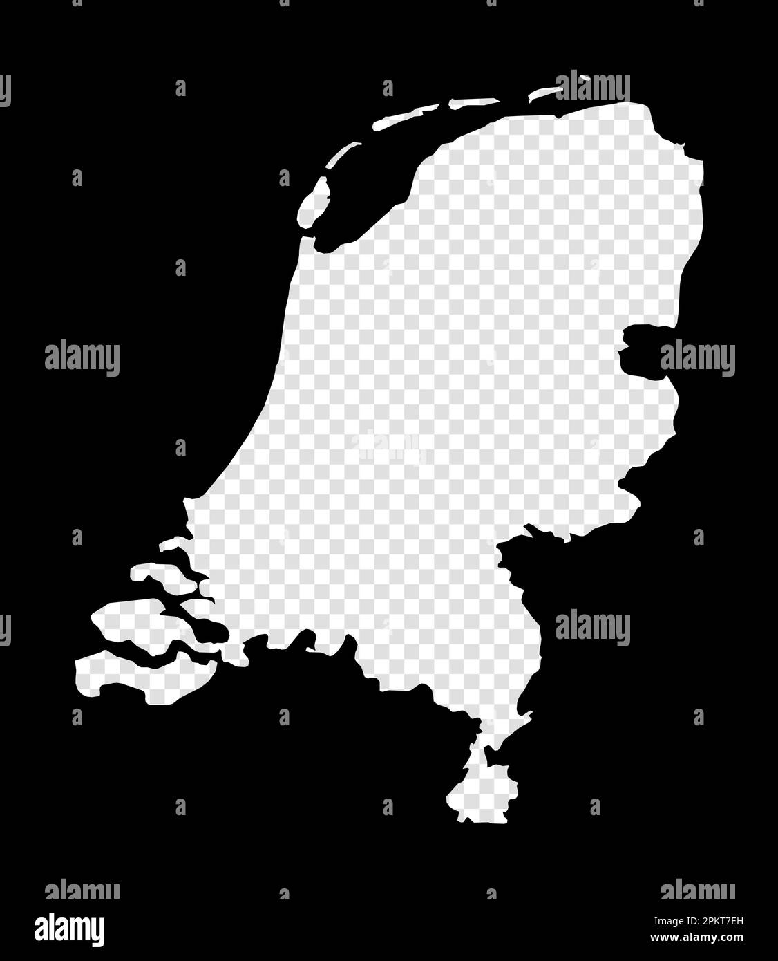 Stencil map of Netherlands. Simple and minimal transparent map of ...