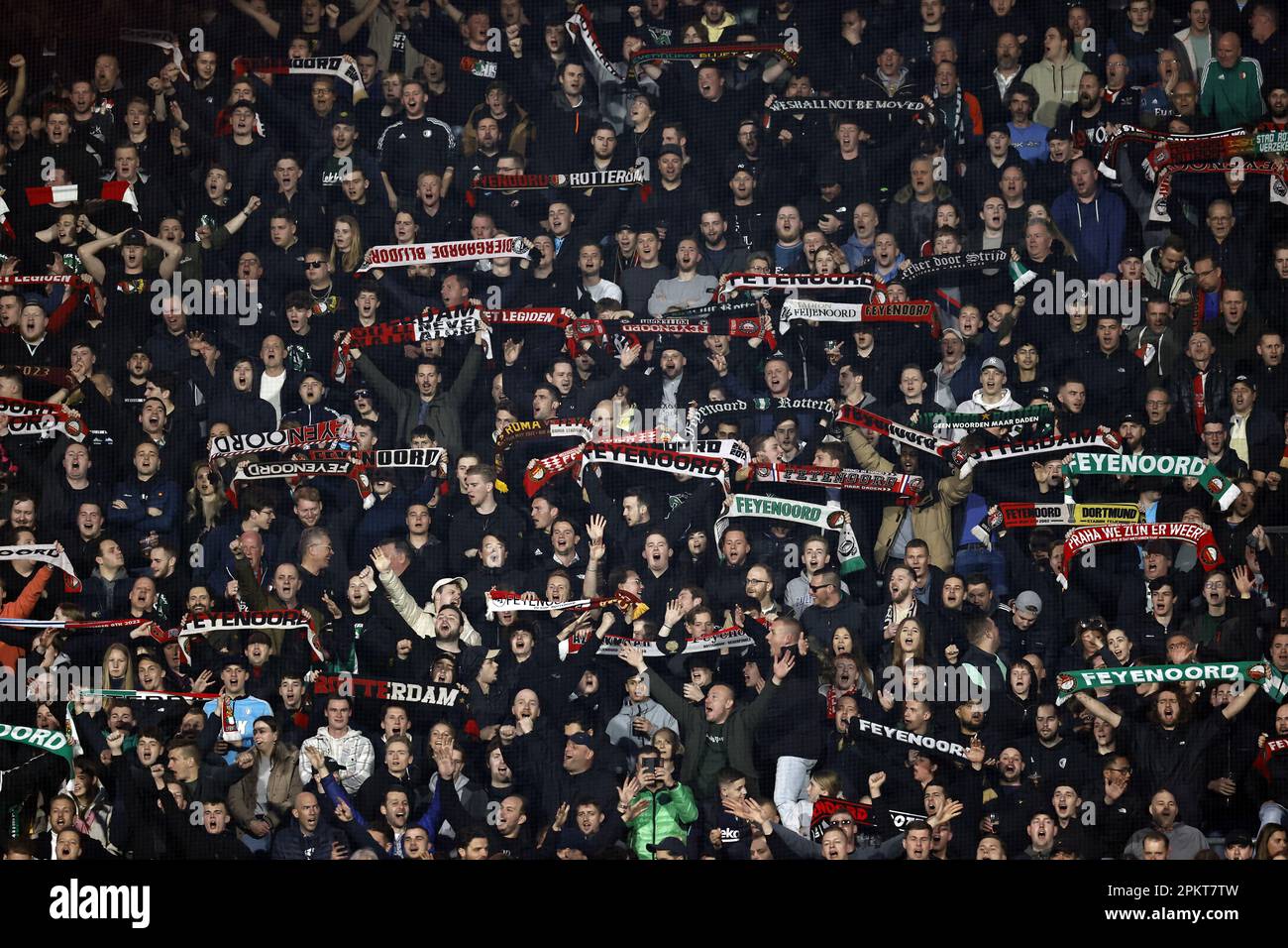 ROTTERDAM - Feyenoord supporters during the Dutch premier league match ...