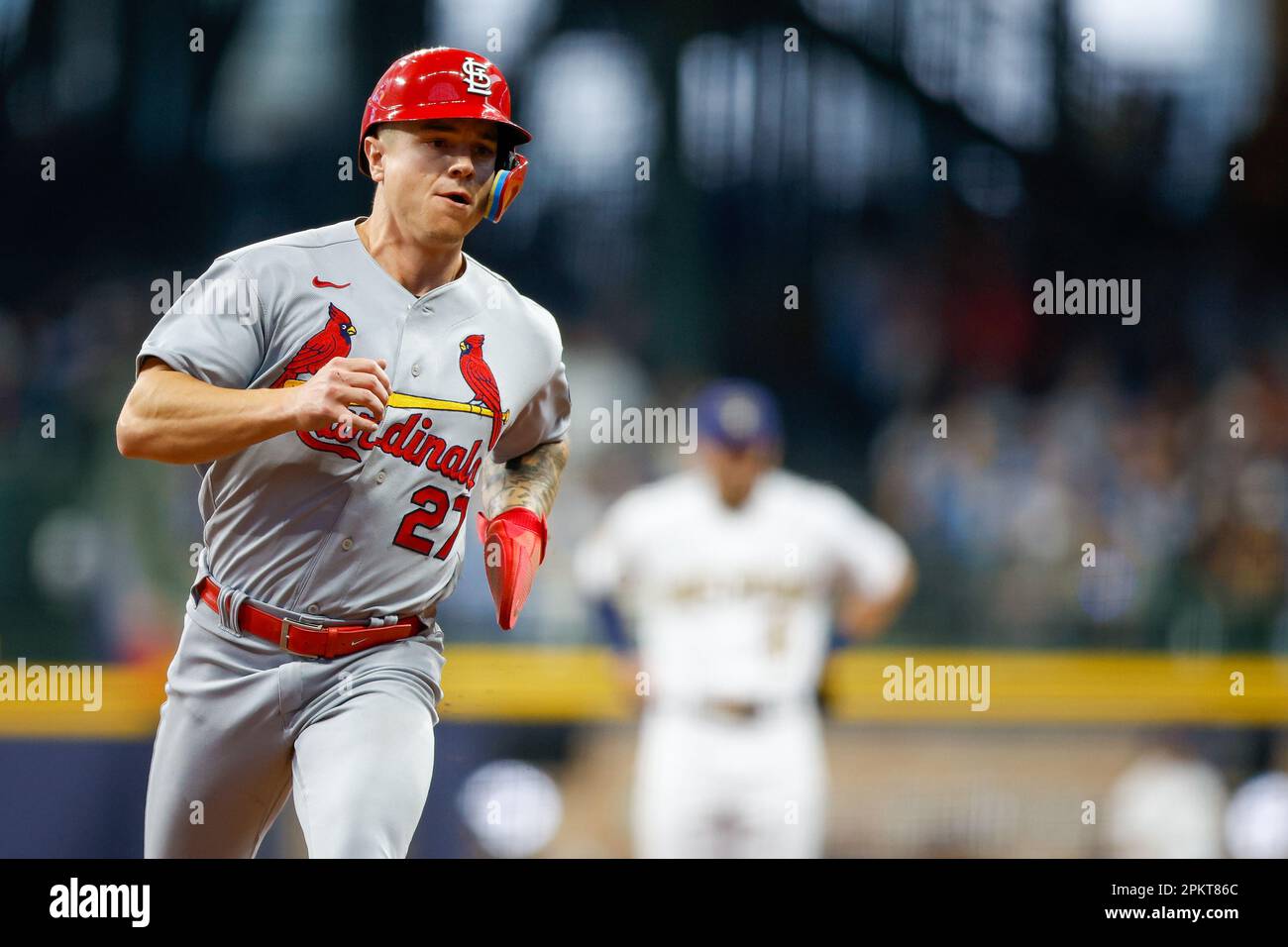 April 8, 2023: St. Louis Cardinals center fielder Tyler O'Neill (27 ...