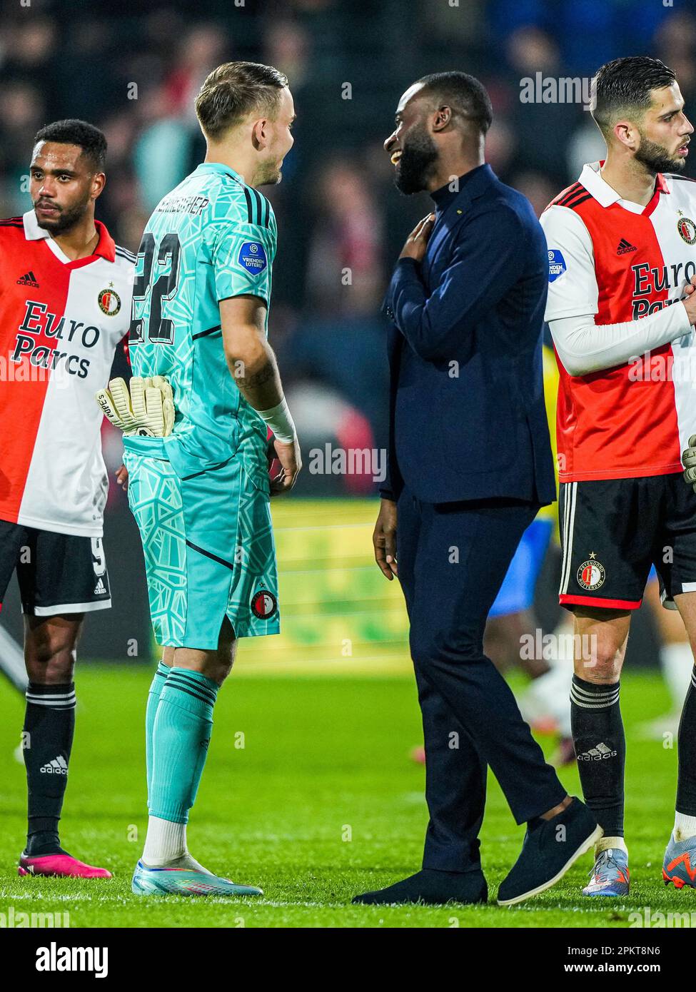 Rotterdam - Feyenoord keeper Timon Wellenreuther, Lutsharel Geertruida ...