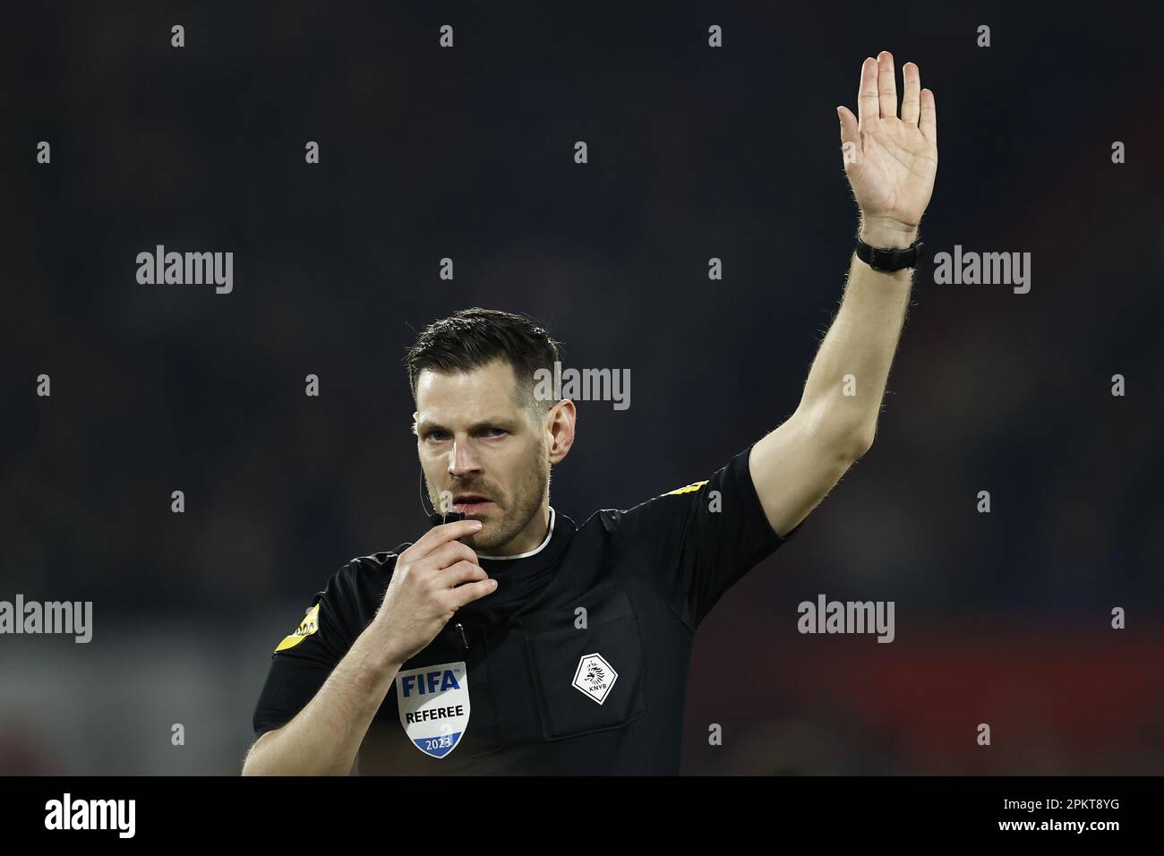 ROTTERDAM - referee Jochem Kamphuis during the Dutch premier league ...