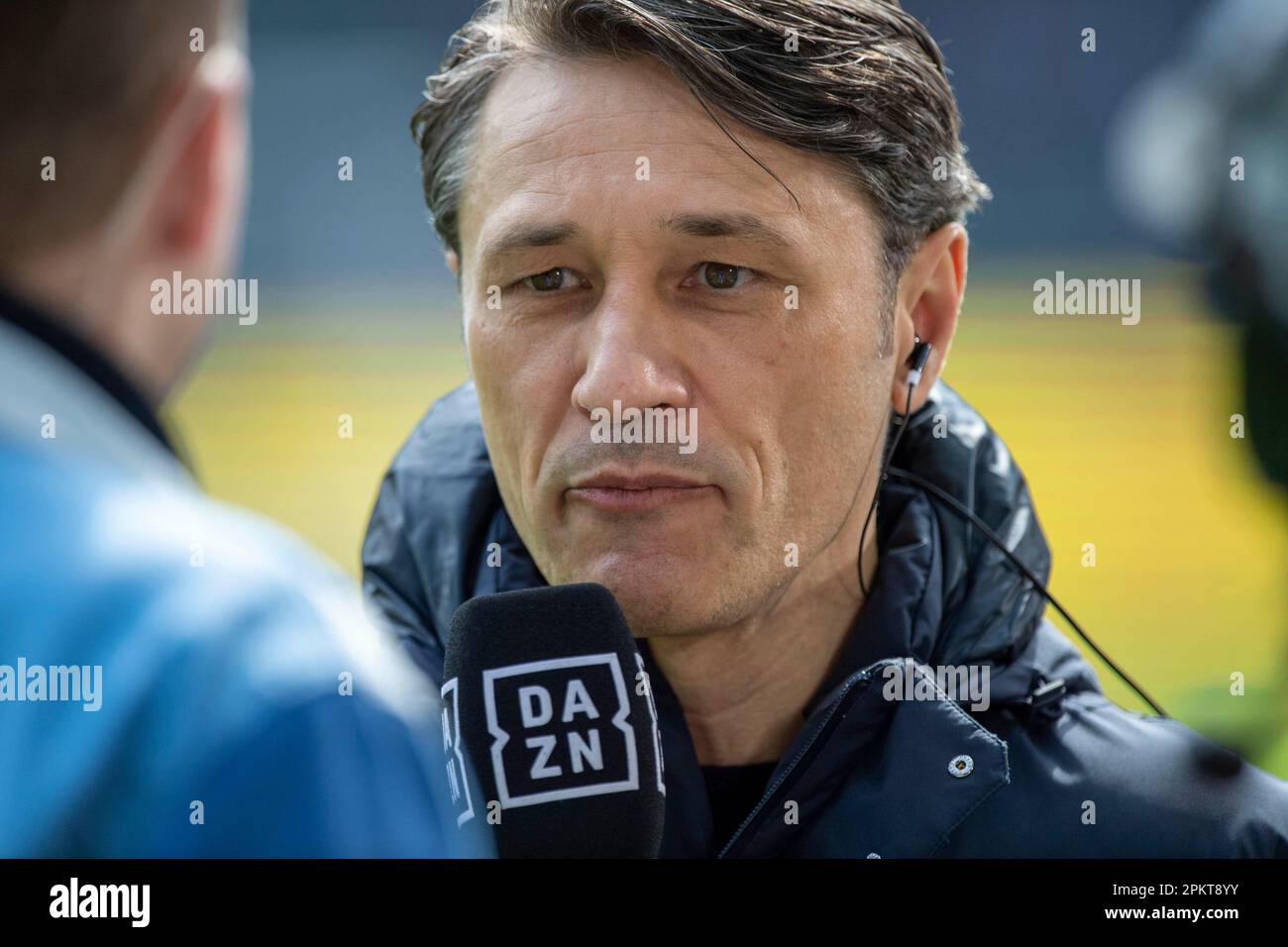 coach Niko KOVAC (WOB) in the DAZN interview, TV interview, soccer 1st ...