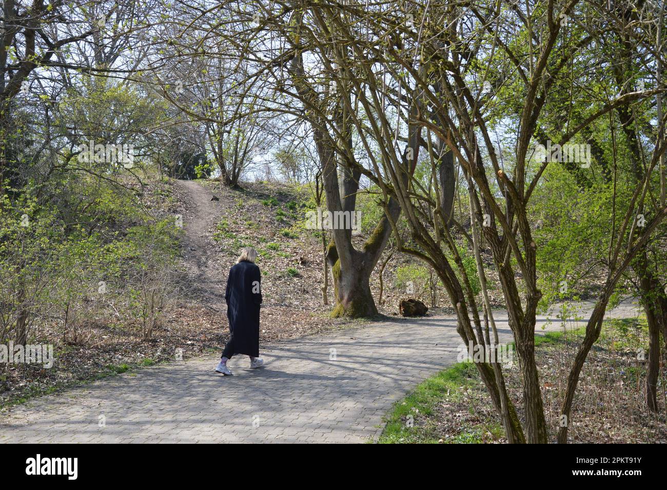Berlin, Germany - April 9, 2023 - Rixdorfer Höhe in Volkspark ...
