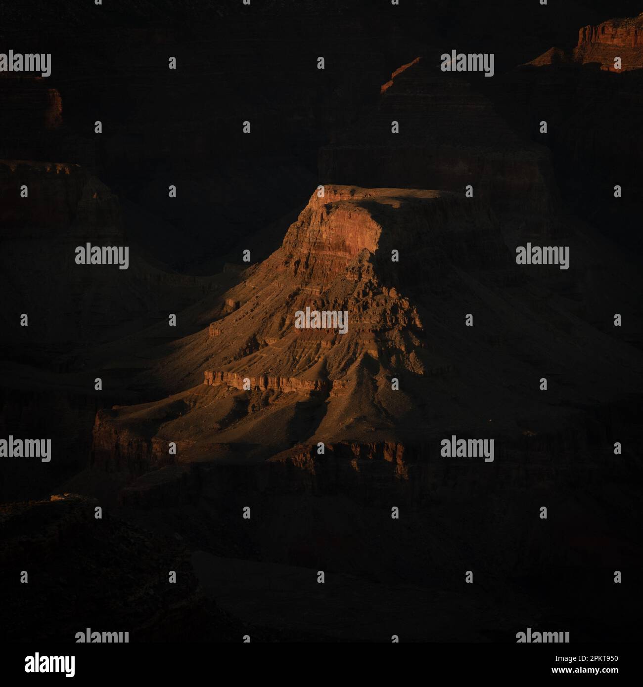 Canyon Formation As The Surrounding Area Falls Off Into Shadows in the ...