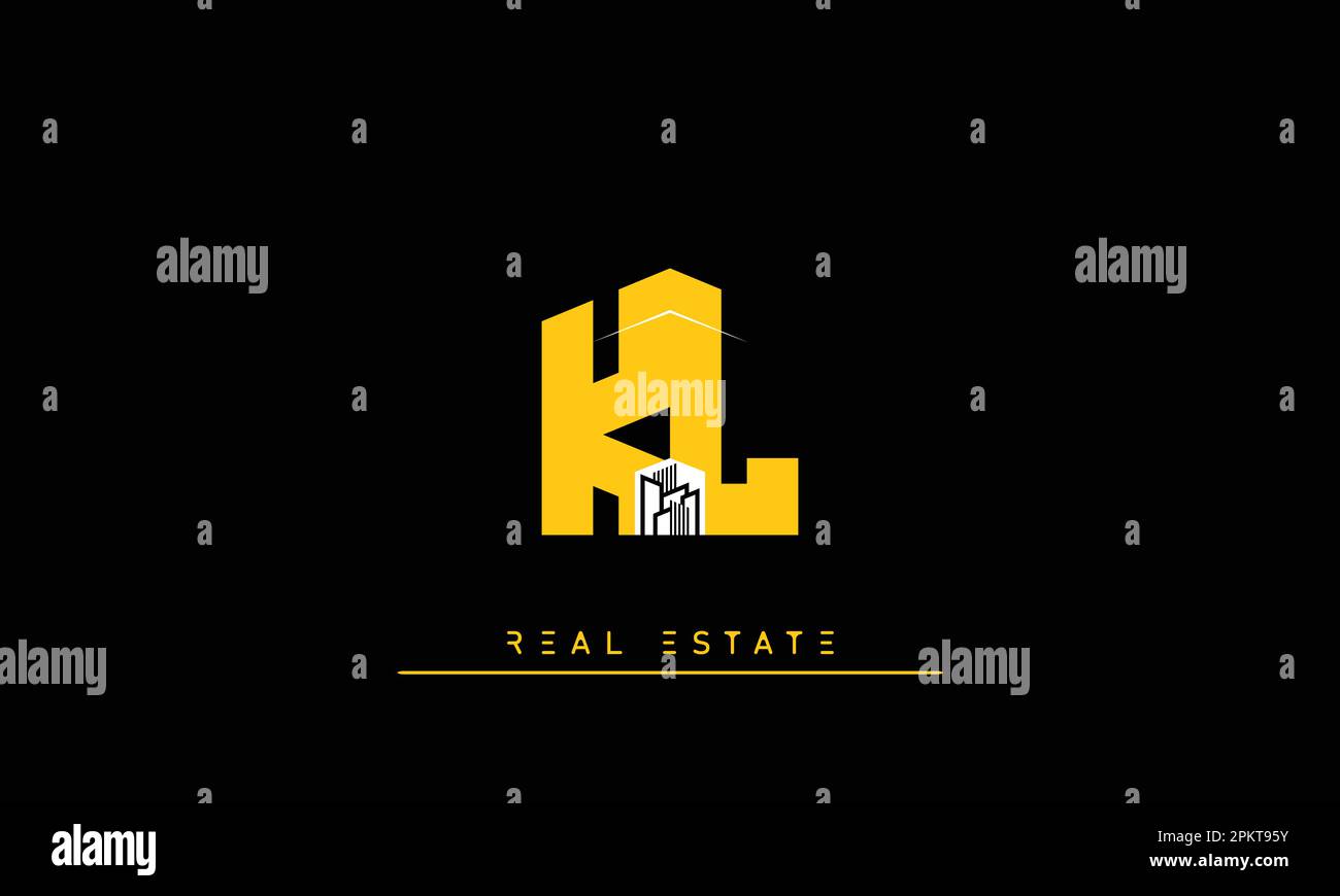 Kl real estate initials logo hi-res stock photography and images - Alamy