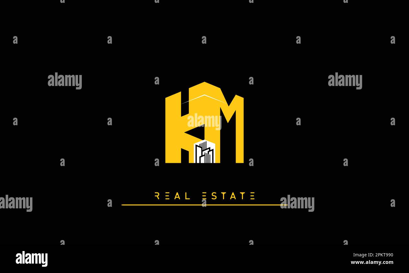 Km real estate logo hi-res stock photography and images - Alamy