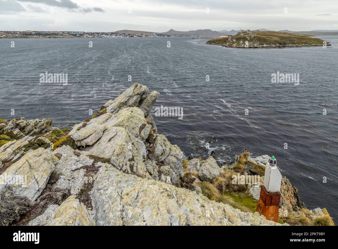 The Narrows, the narrow inlet in to Stanley Sound and Stanley harbour ...
