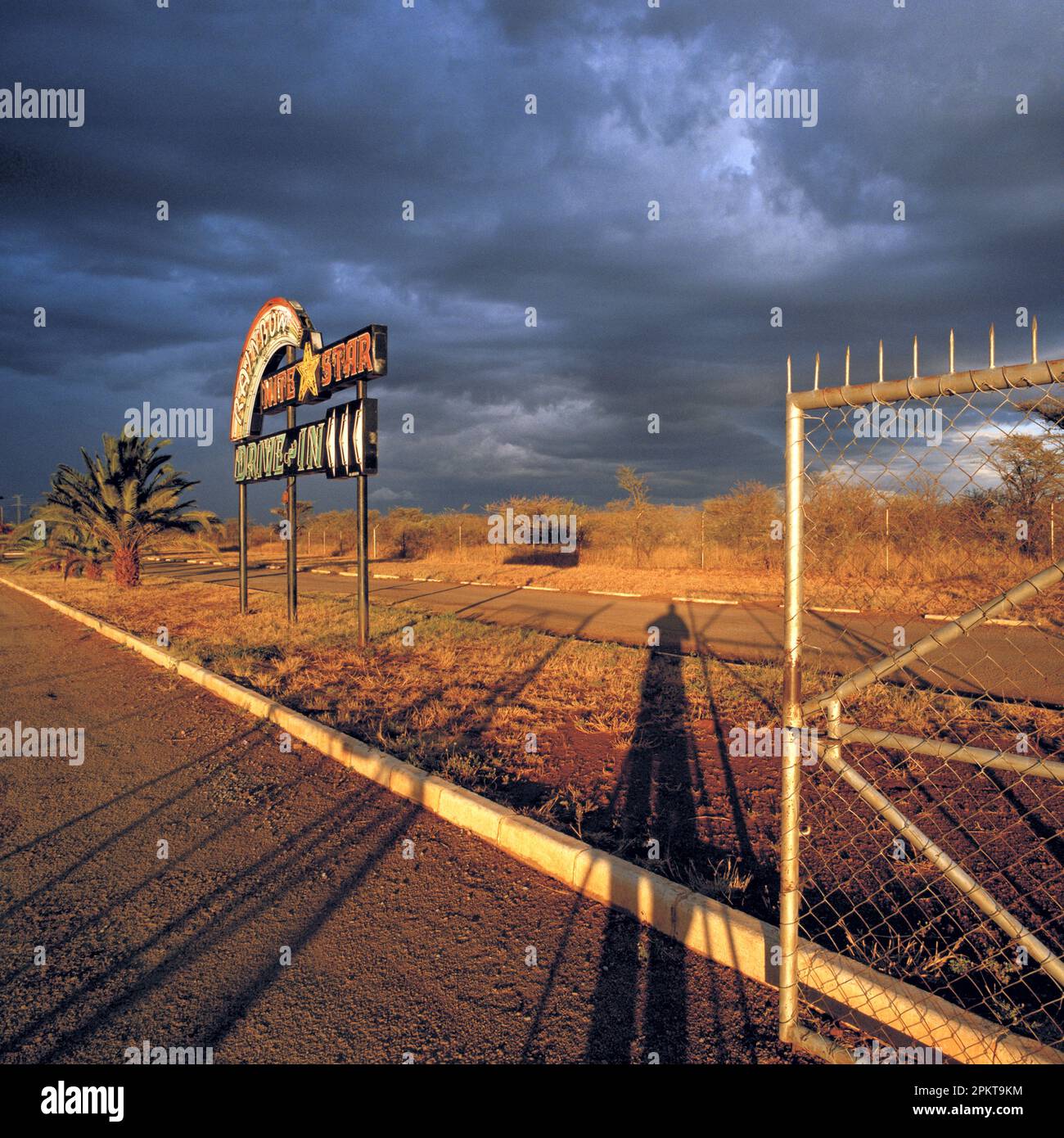 Late afternoon light rake across the entrance of the abandoned 'Rainbow ...