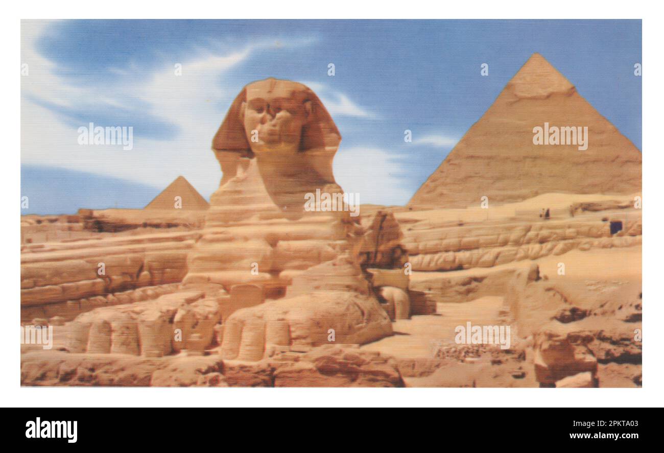 The great sphinx of giza and the pyramids Cut Out Stock Images ...