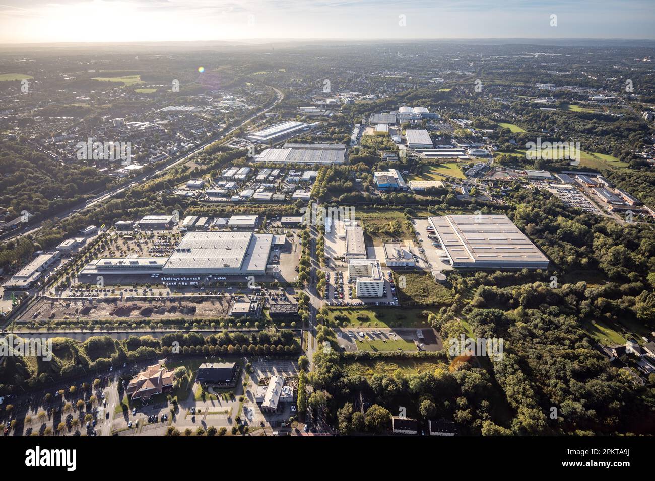 Aerial view, Koniner Straße industrial park in Holsterhausen district ...