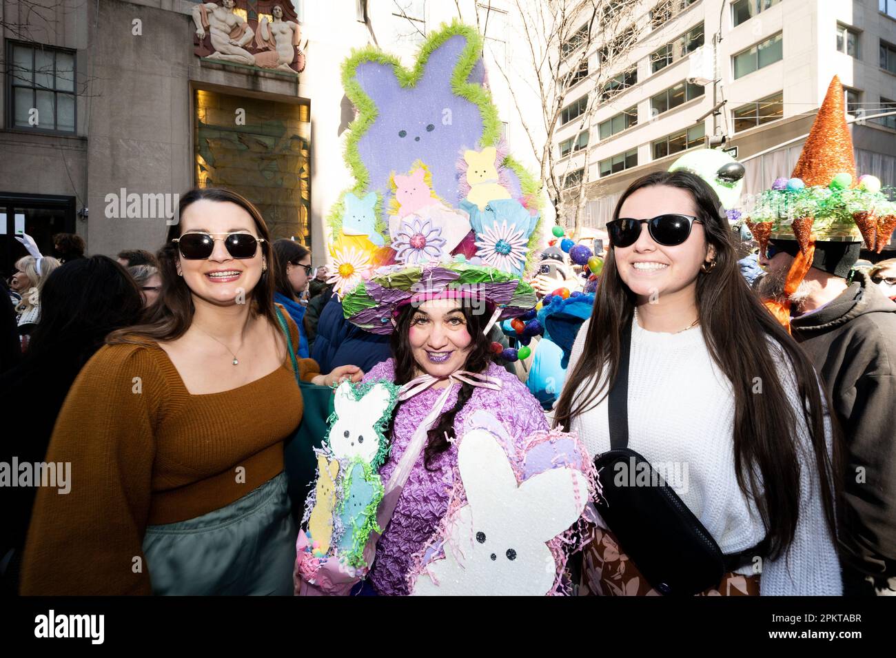 New York City, United States. 09th Apr, 2023. A woman with a large ...