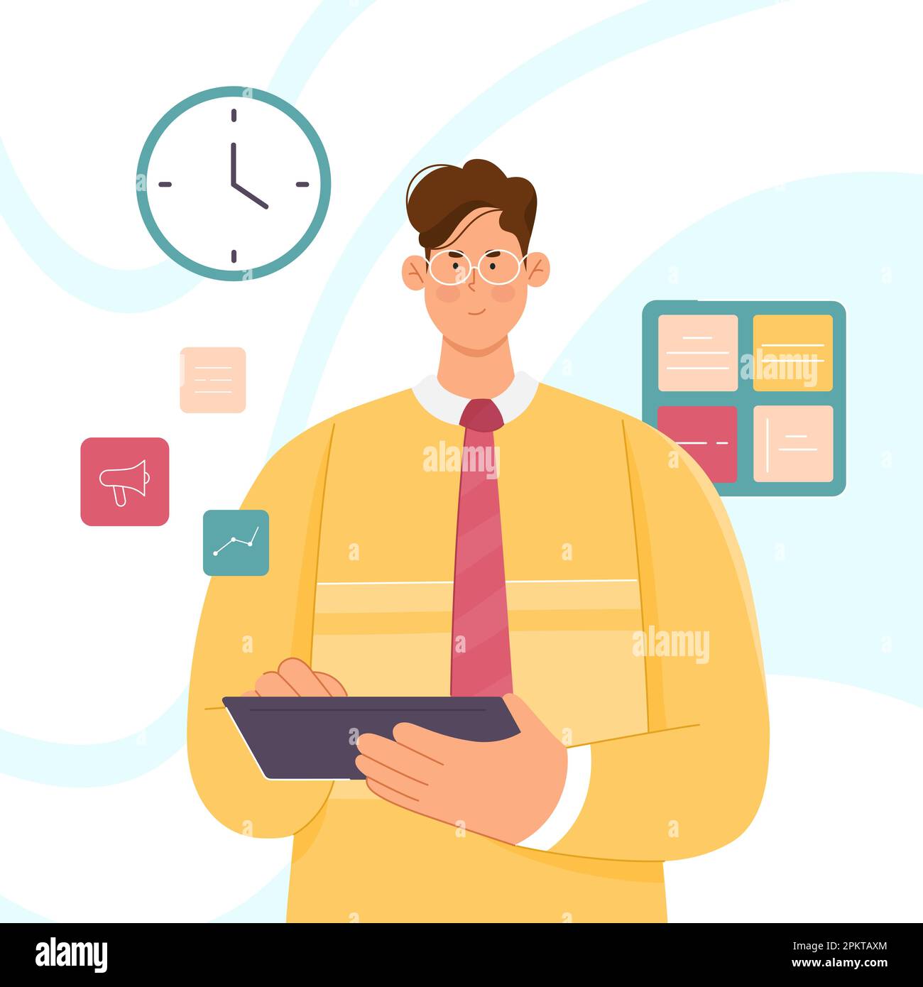 Young plan cartoon hi-res stock photography and images - Alamy