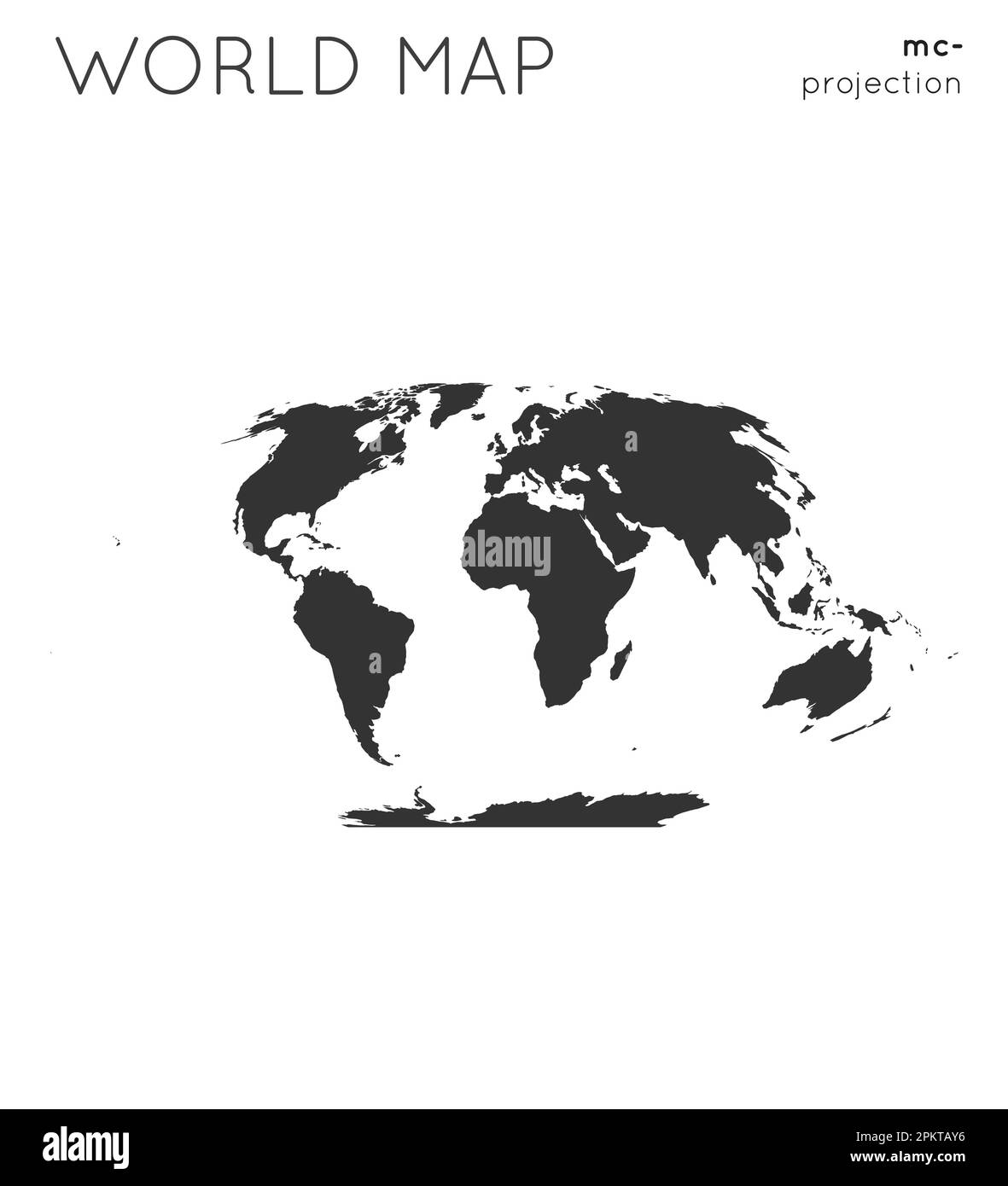 World map. Globe in mcbryde-thomas flat-polar parabolic projection ...