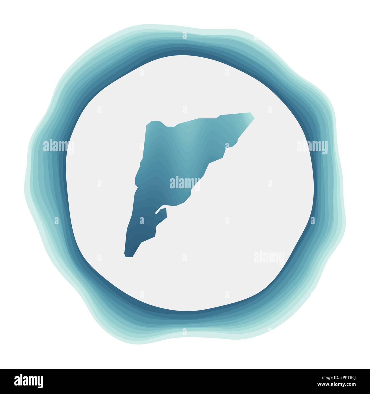 Salt Cay, Turks Islands logo. Badge of the island. Layered circular ...