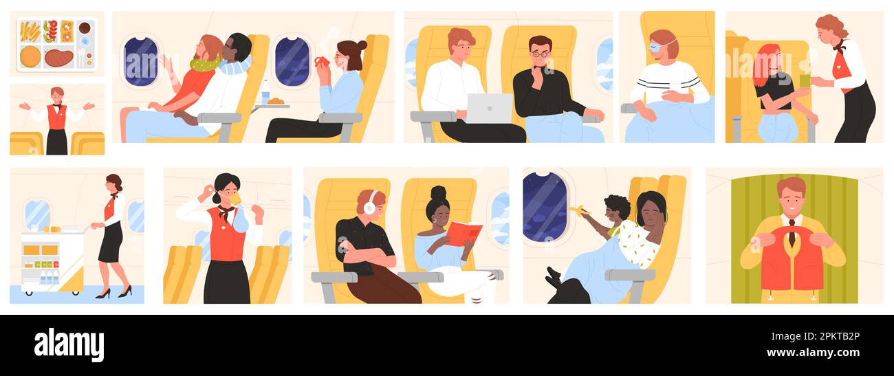 Man cartoon concept travel airplane hi-res stock photography and images ...