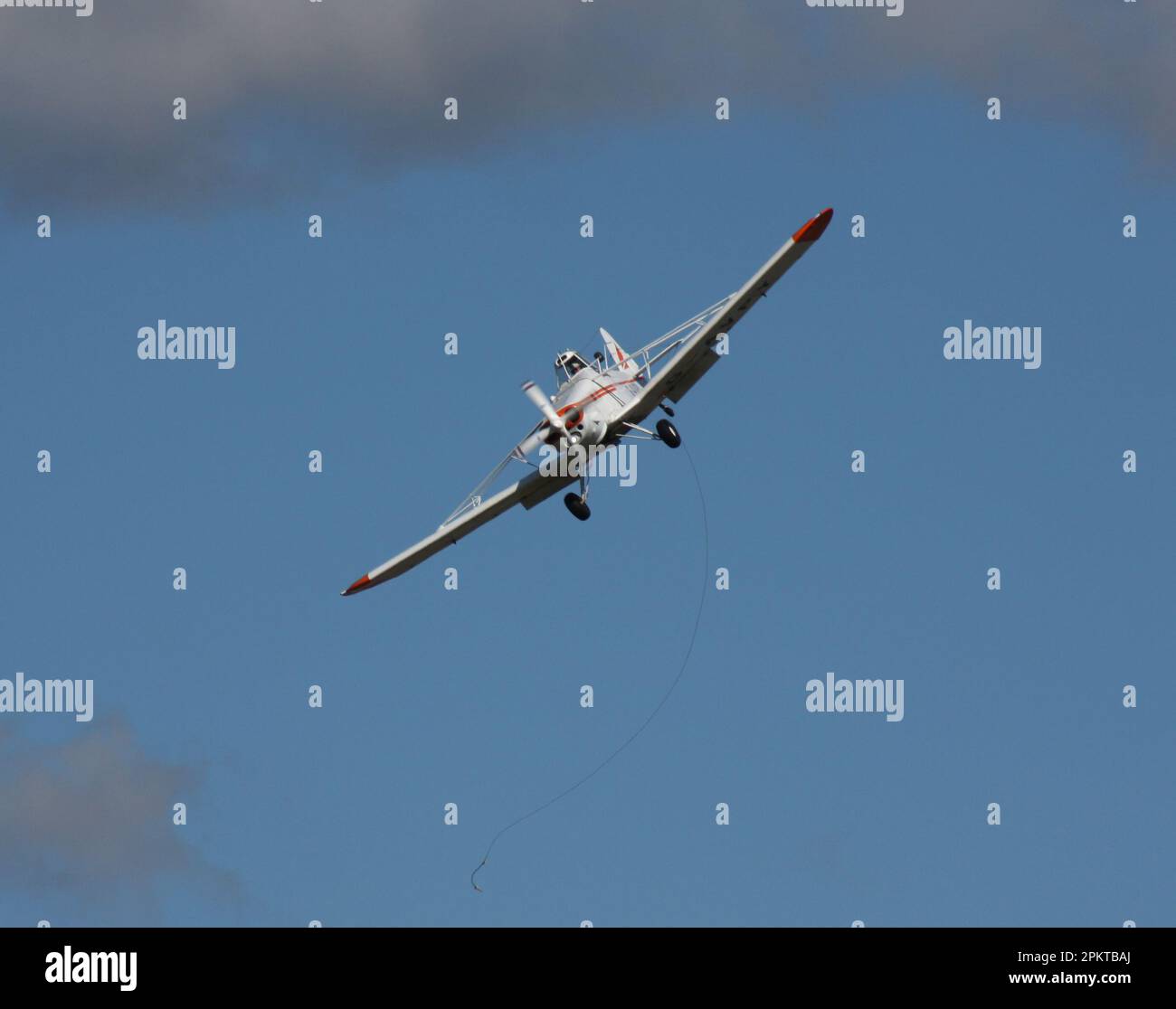 A Piper PA-25 Pawnee glider tug at work at a private airfield in West ...