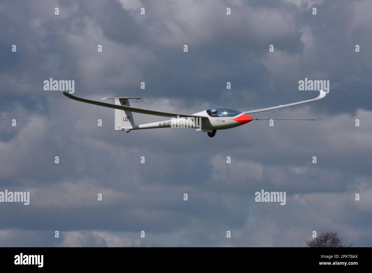 A Glasflugel 304 Shark glider at a private airfield West Sussex Stock ...