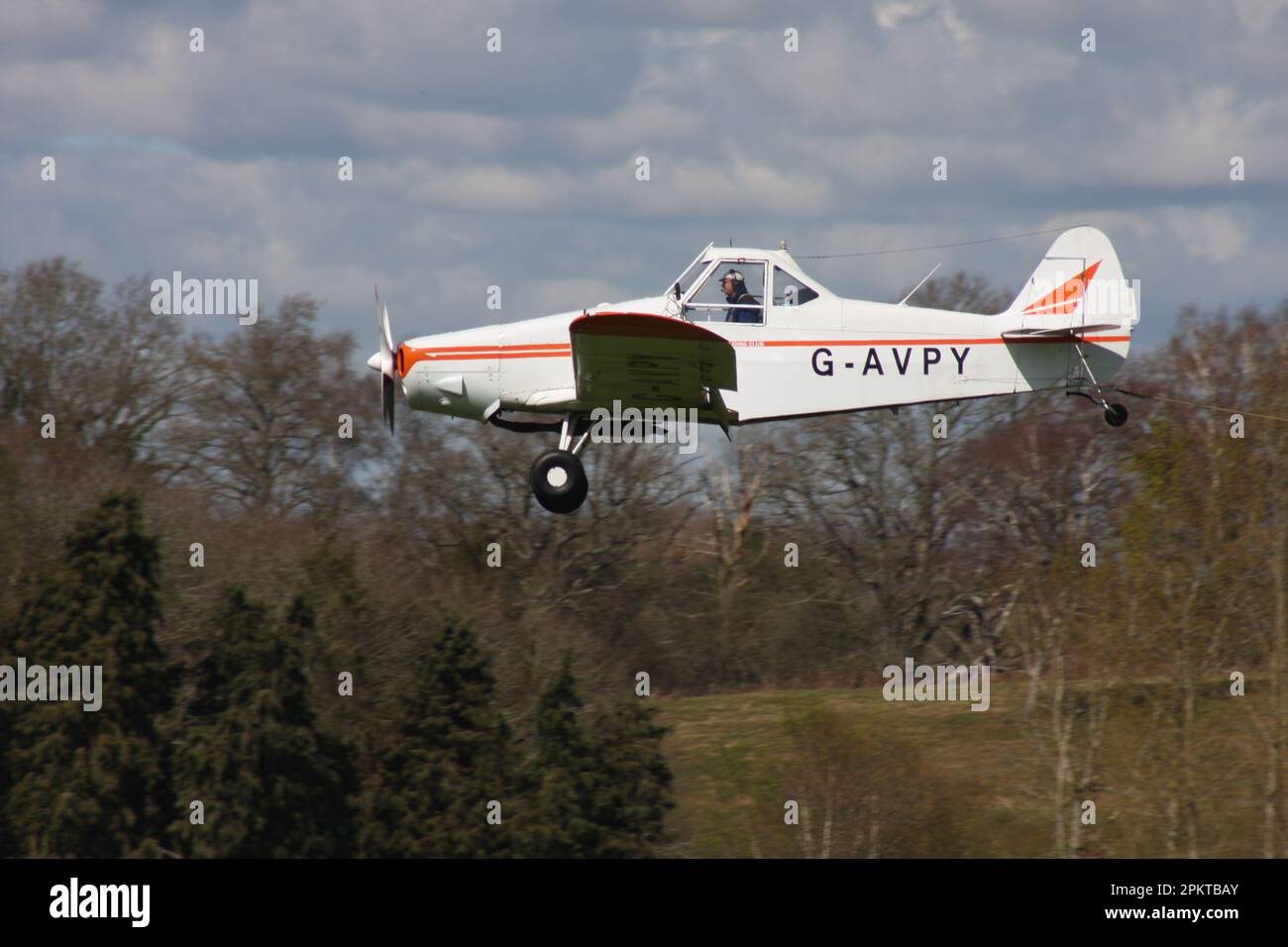 A Piper PA-25 Pawnee glider tug at work at a private airfield in West ...