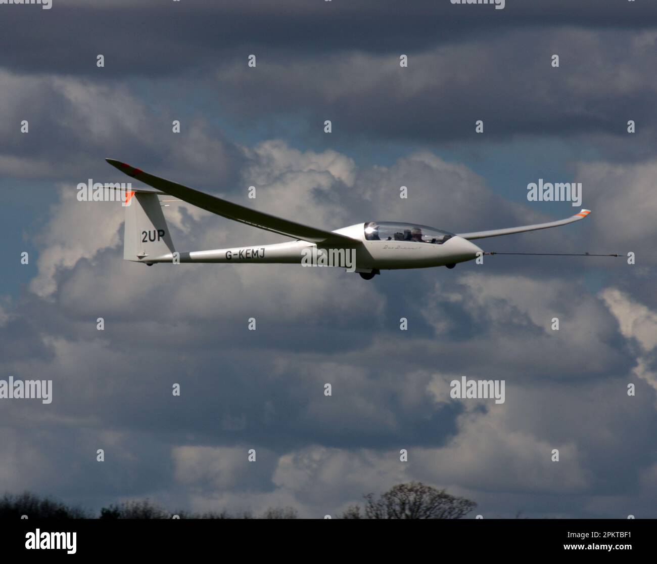A Schempp-Hirth Duo Discus T glider at a private airfield West Sussex ...