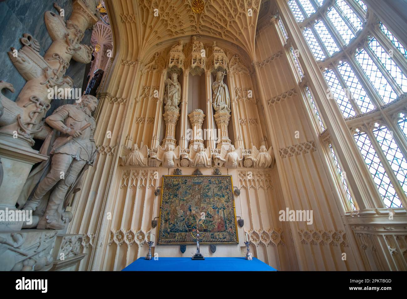 Altar in Lady Chapel in Westminster Abbey. The church is UNESCO World ...