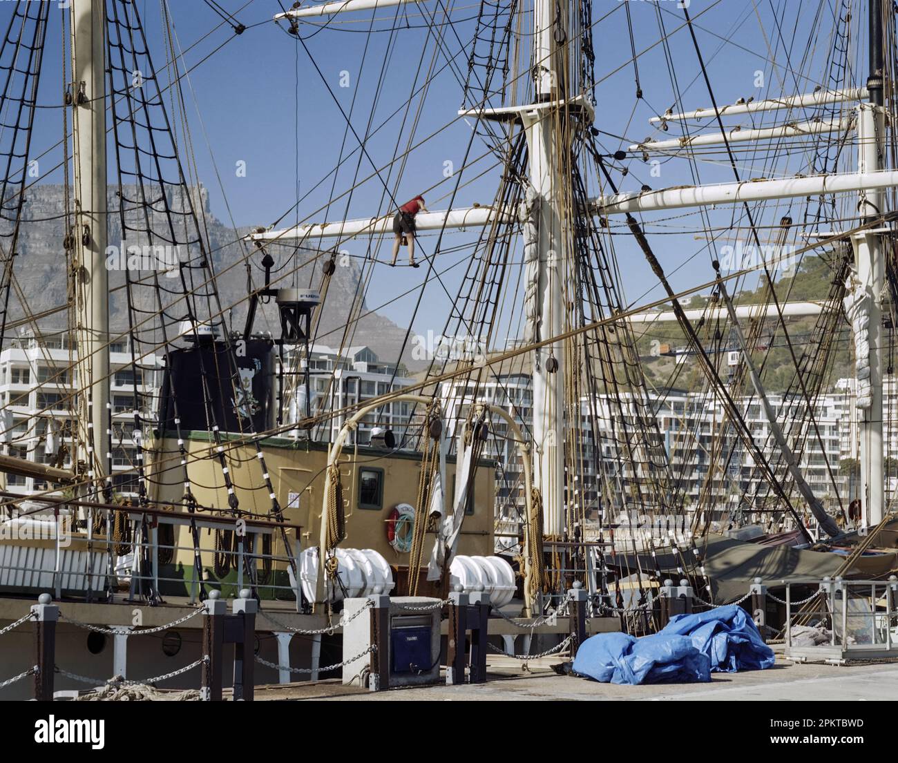 The Picton Castle in cape Town Waterfront harbour. The Picton Castle is ...