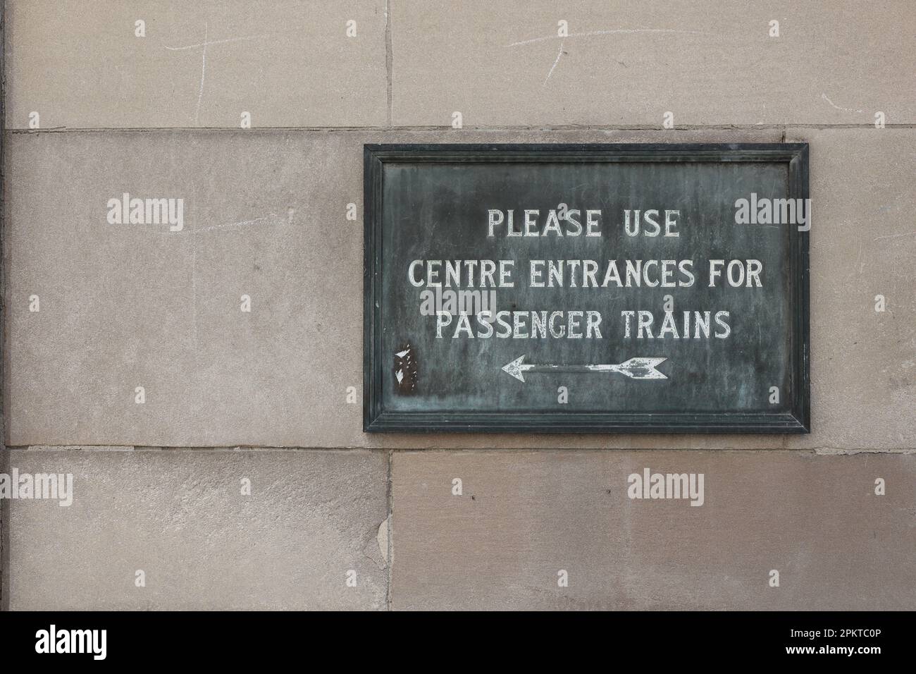 Passenger direction sign at Train station (wayfinding Stock Photo - Alamy