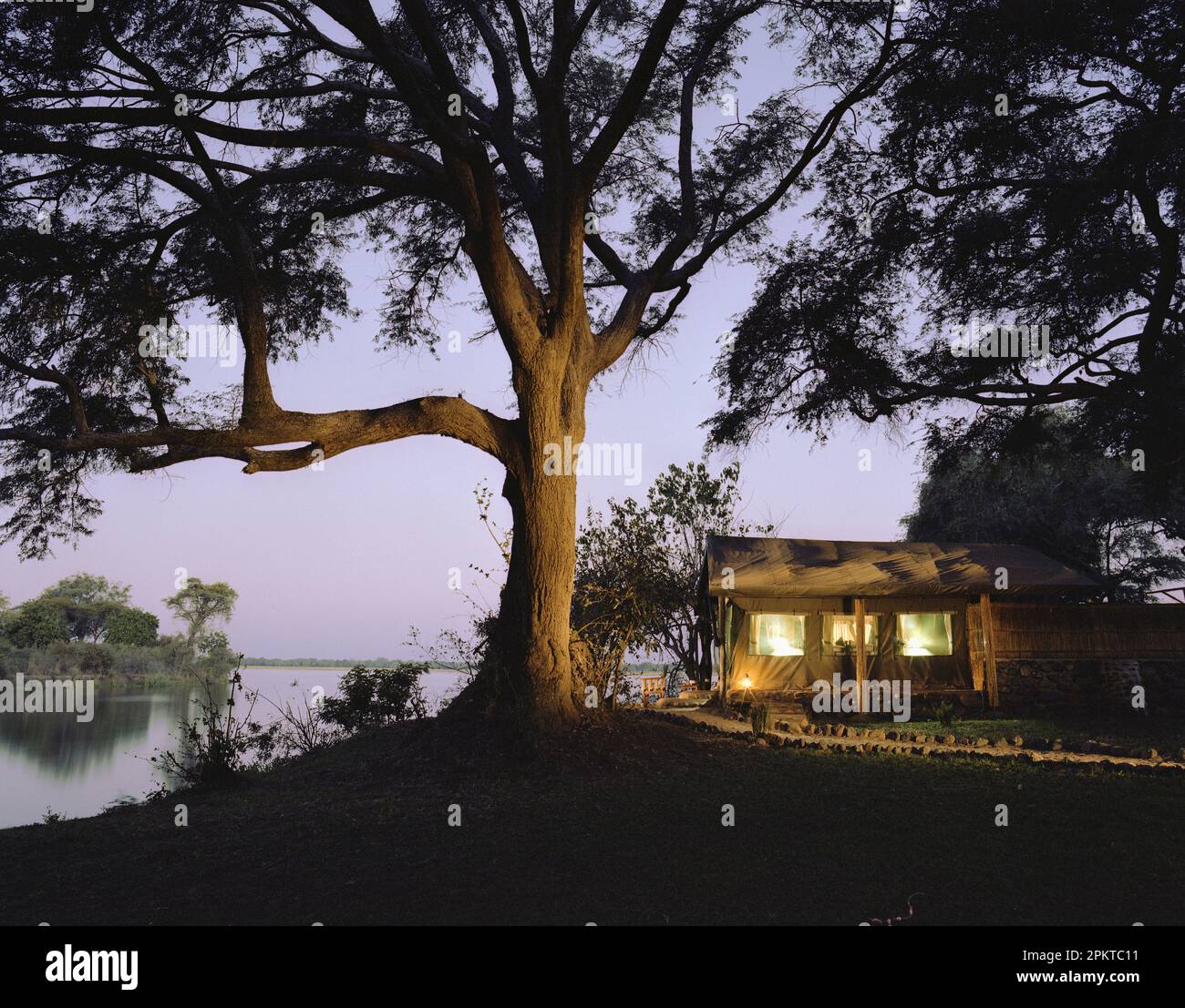 Bungalow in the Chongwe River Camp. Chongwe River Camp is located at ...