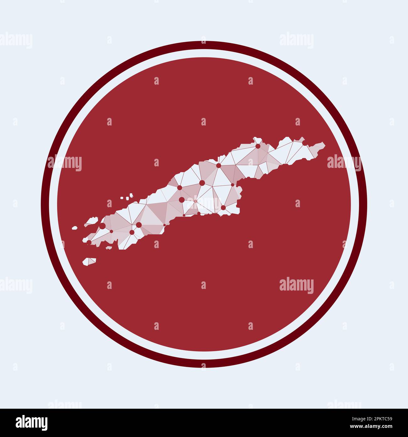 Hydra icon. Trendy tech logo of the island. Geometric mesh round design ...