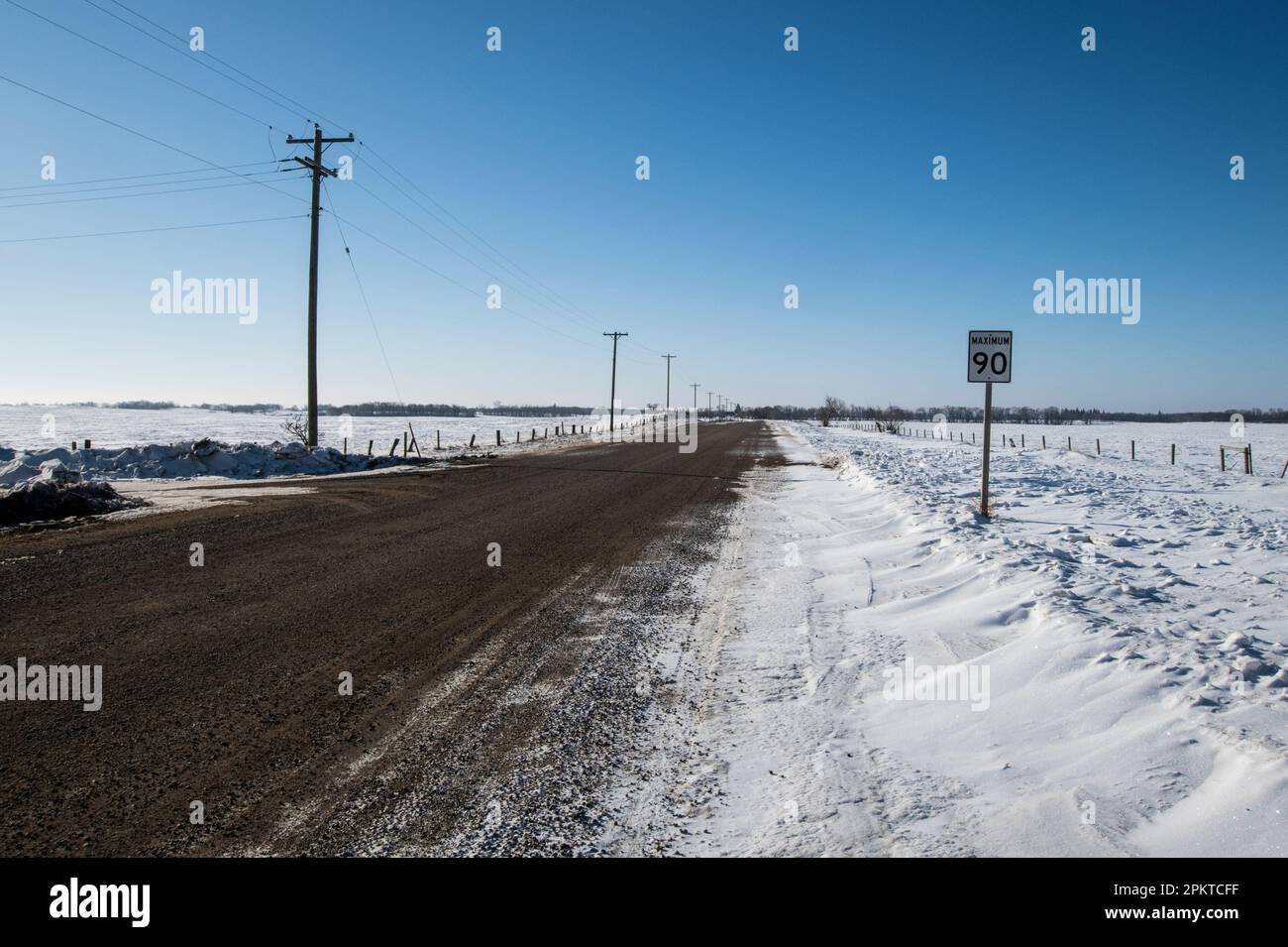 High speed dirt road in Sidney, Manitoba, Canada Stock Photo - Alamy
