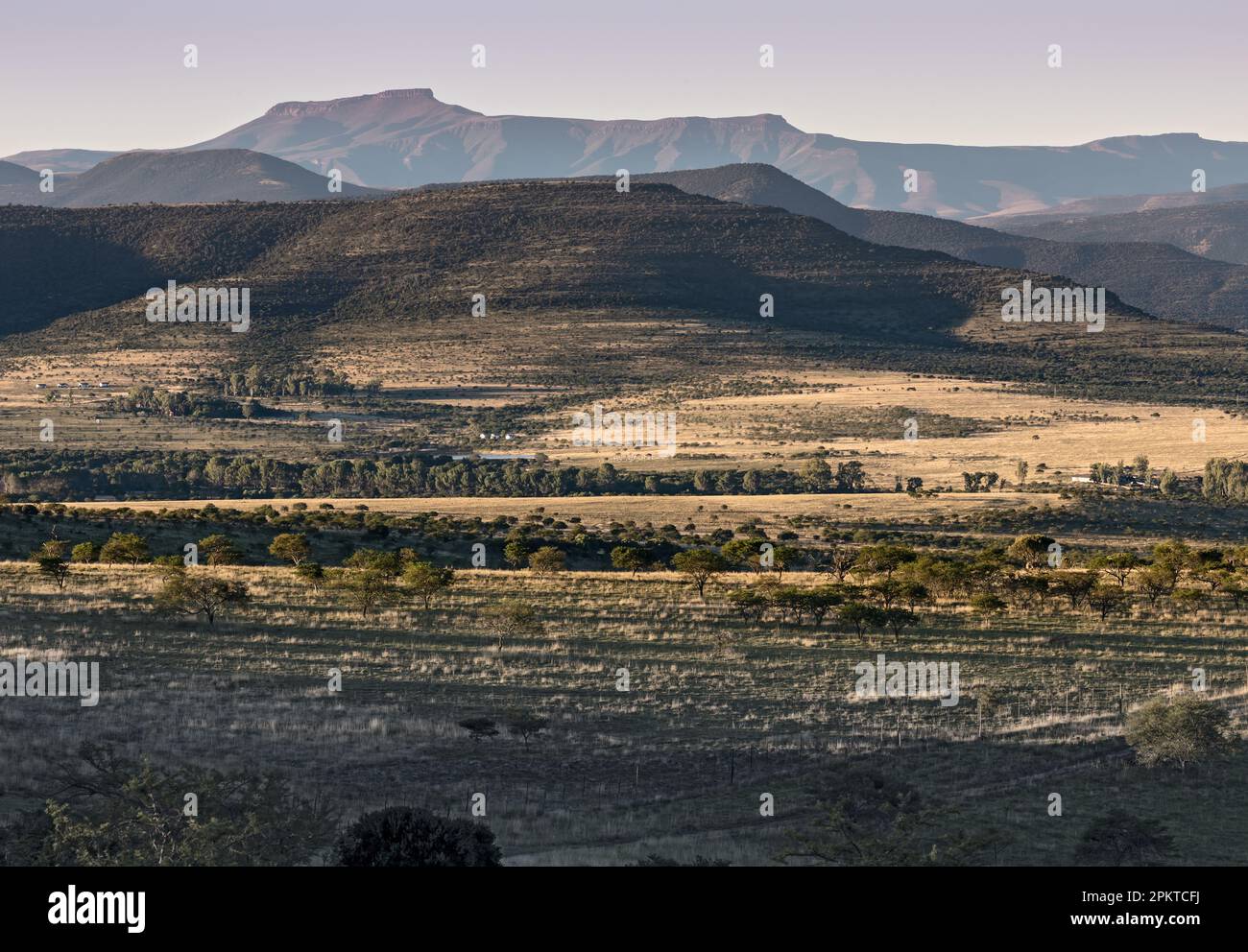 Elevated view of Norwood Farm along the foothills of the Winterberg ...