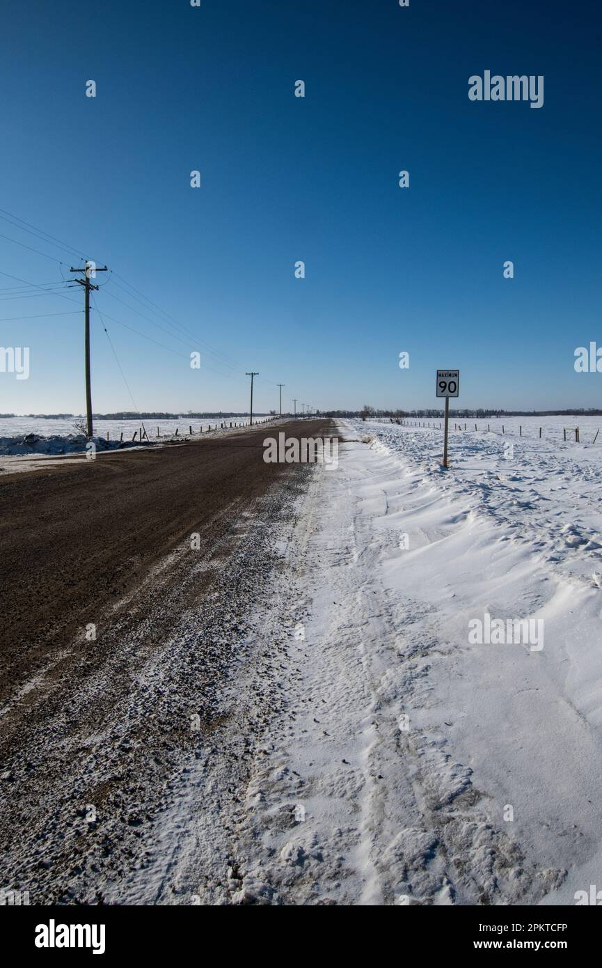 High speed dirt road in Sidney, Manitoba, Canada Stock Photo - Alamy