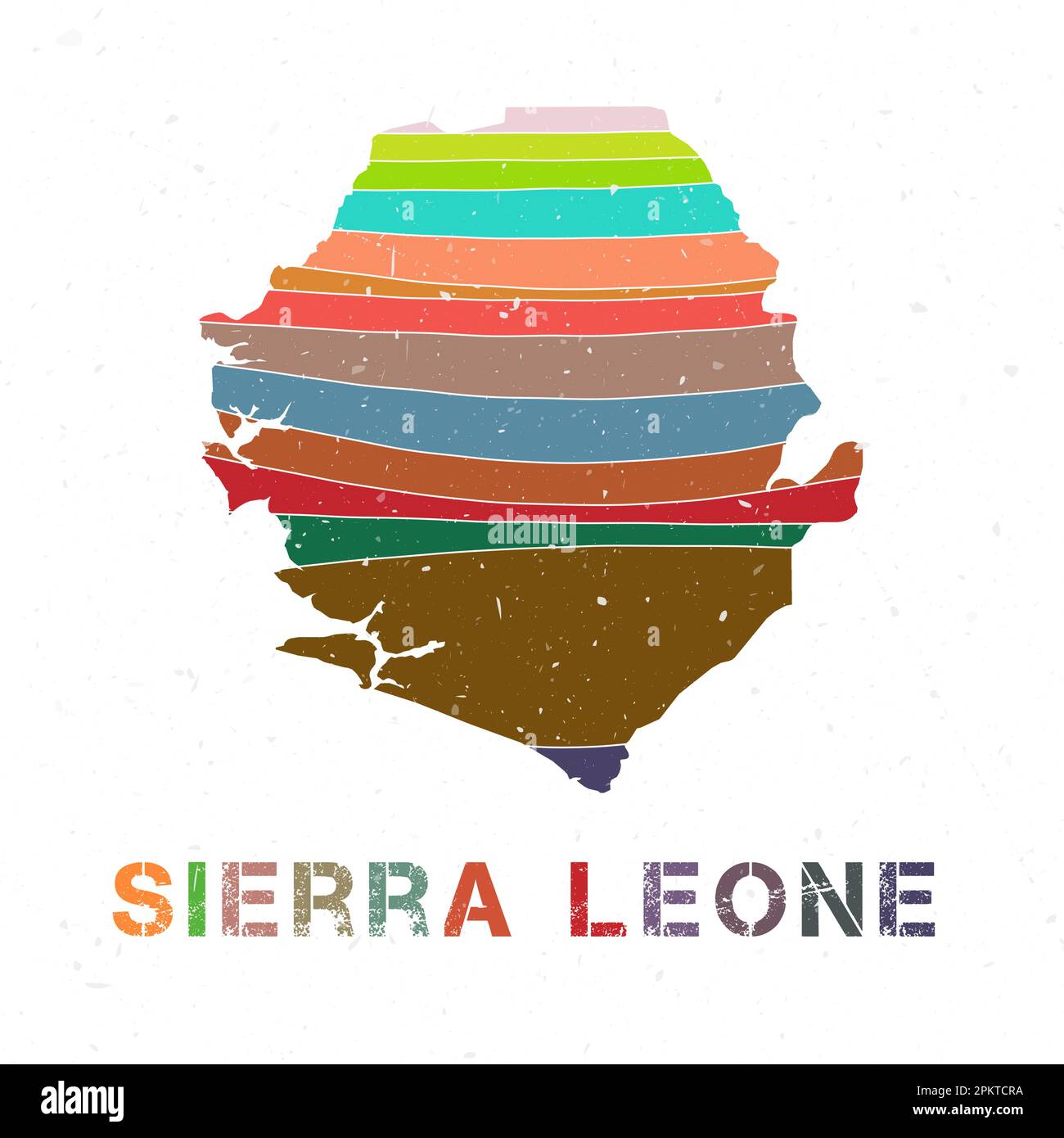 Sierra Leone map design. Shape of the country with beautiful geometric ...