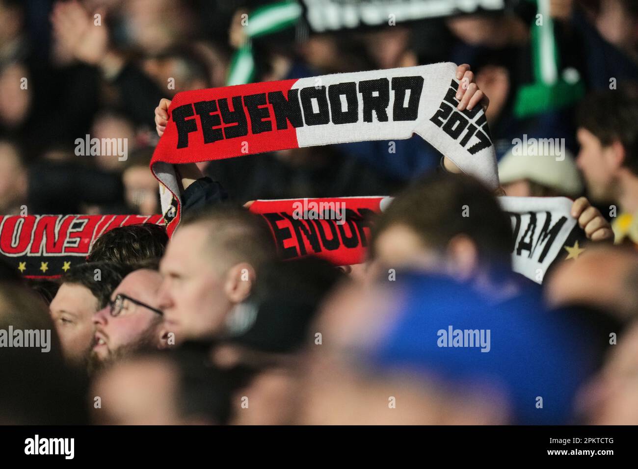 Rotterdam - Feyenoord scarf during the match between Feyenoord v RKC ...