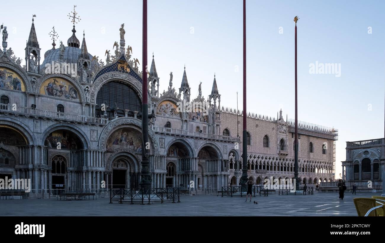Architectural detail of the Patriarchal Cathedral Basilica of Saint Mark, commonly known as St ...