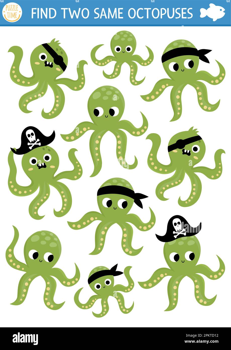 Find two same water animals. Under the sea matching activity for ...