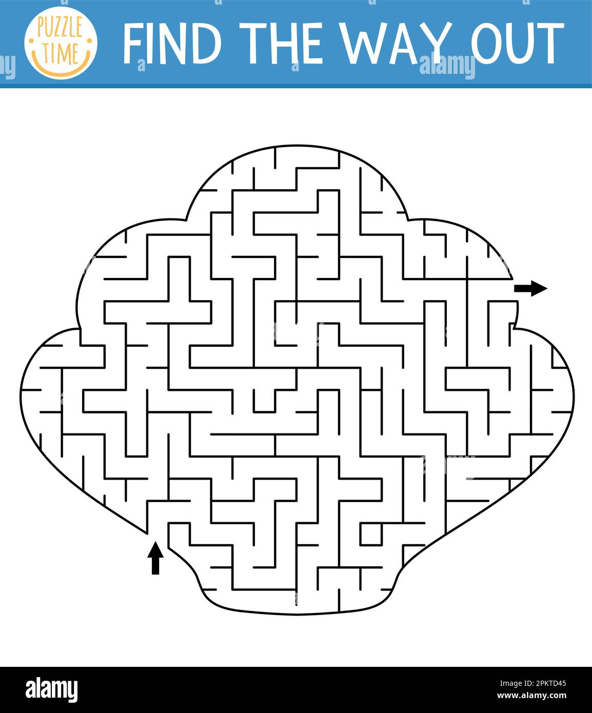 Under the sea geometrical maze for kids. Ocean preschool printable ...