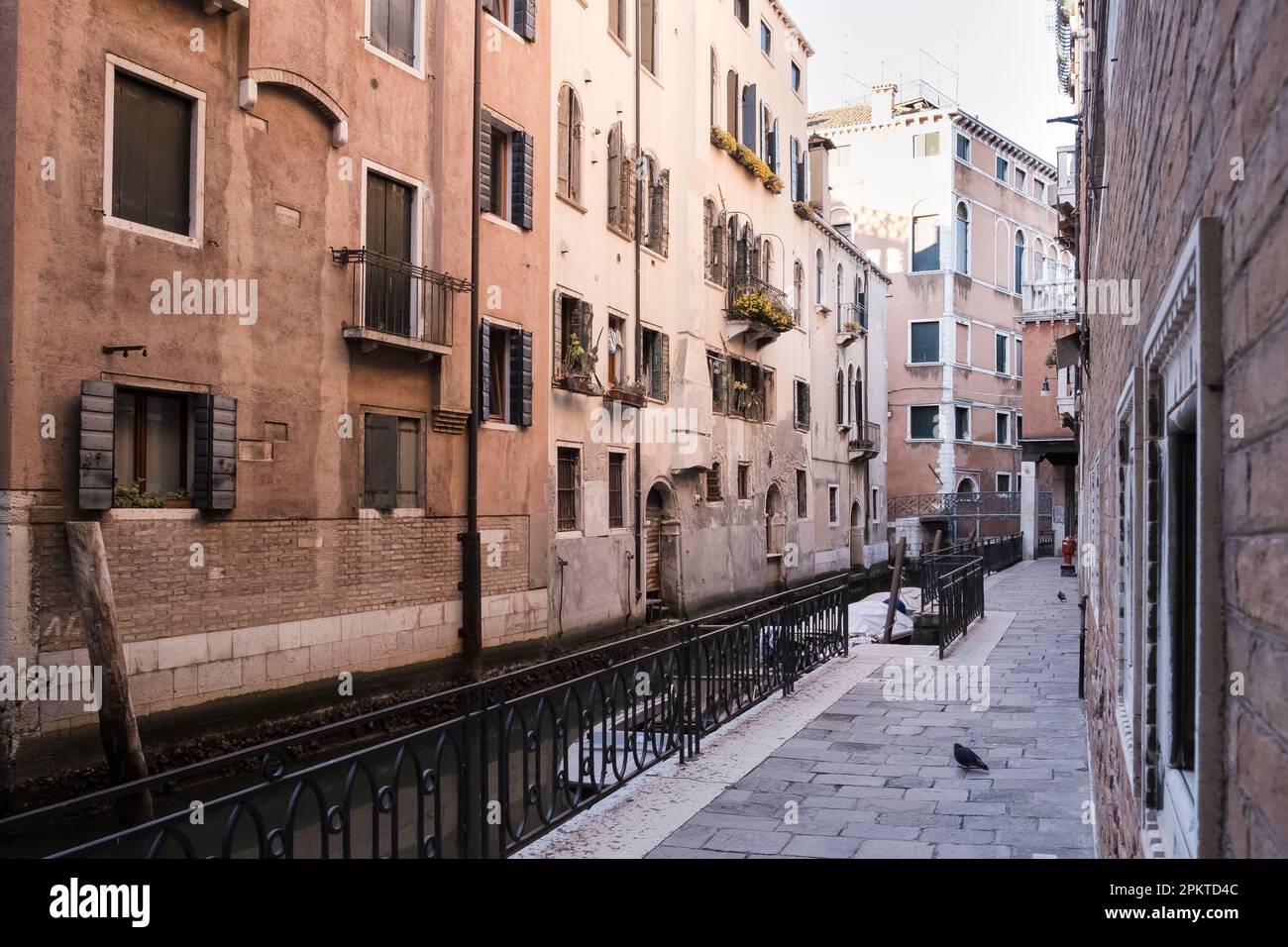 View of the Rio di Ca' Corner , a canal of Venice in the sestiere of ...