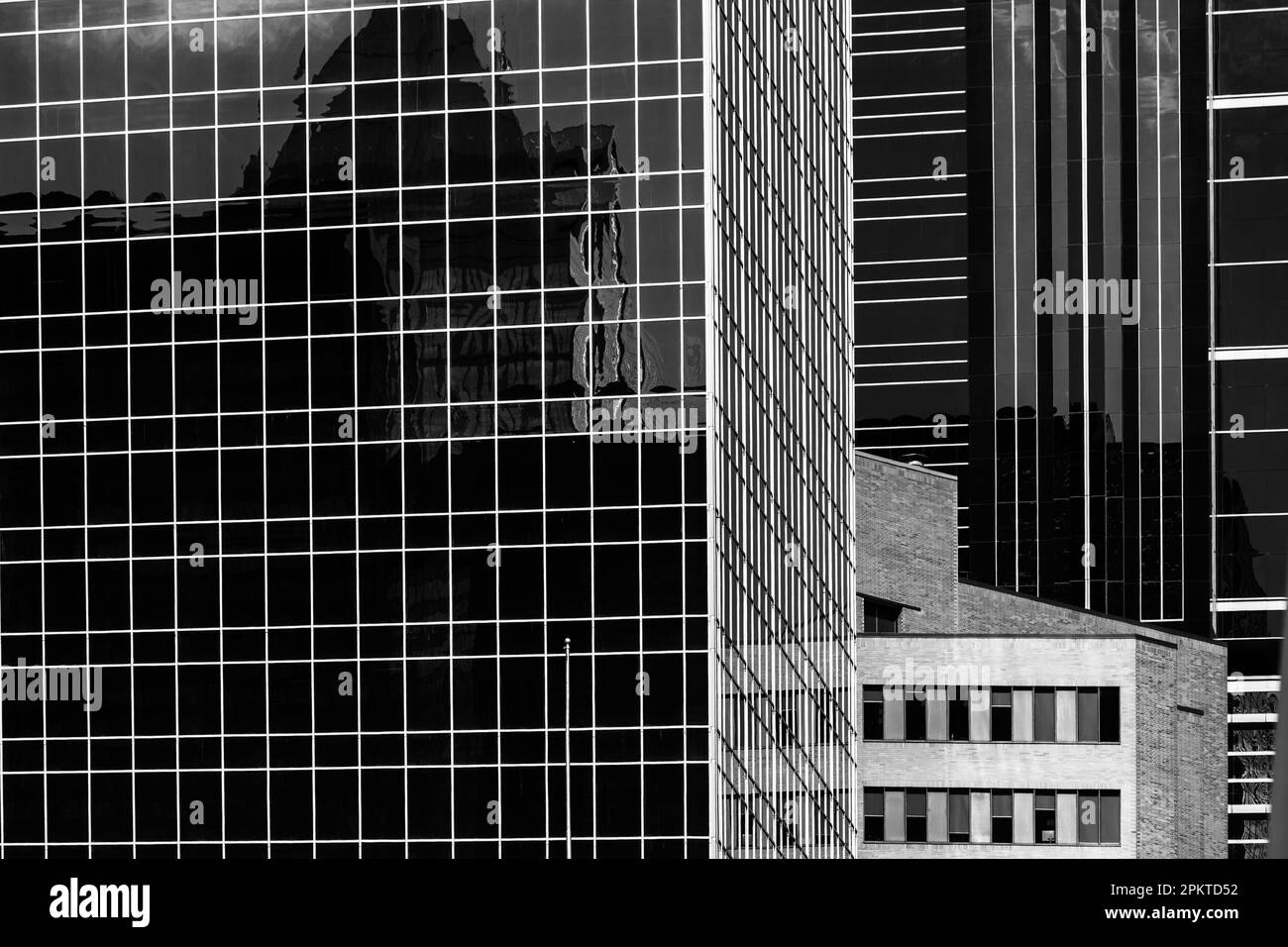 Urban Glass and Steel Windows, architectural details of one building ...