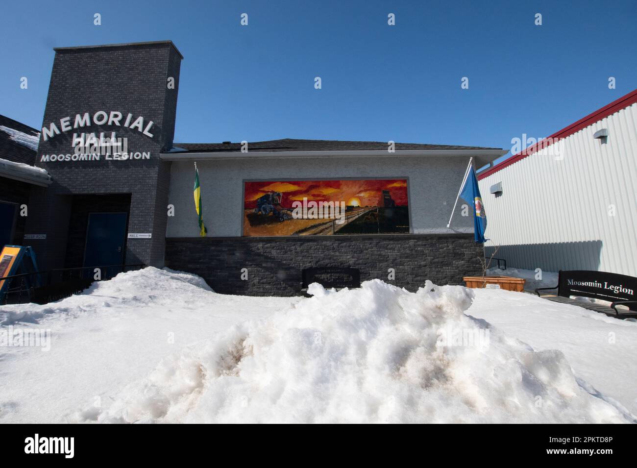 Agriculture in Saskatchewan mural on the legion hall in Moosomin ...