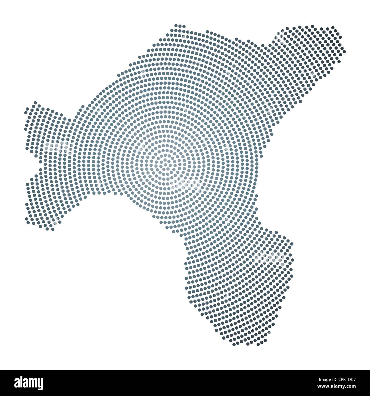 Salt Island dotted map. Digital style shape of Salt Island. Tech icon ...