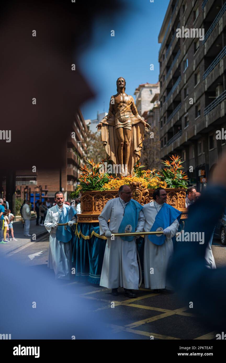 Glorious Encounter (Encuentro Glorioso) procession during Easter Sunday ...