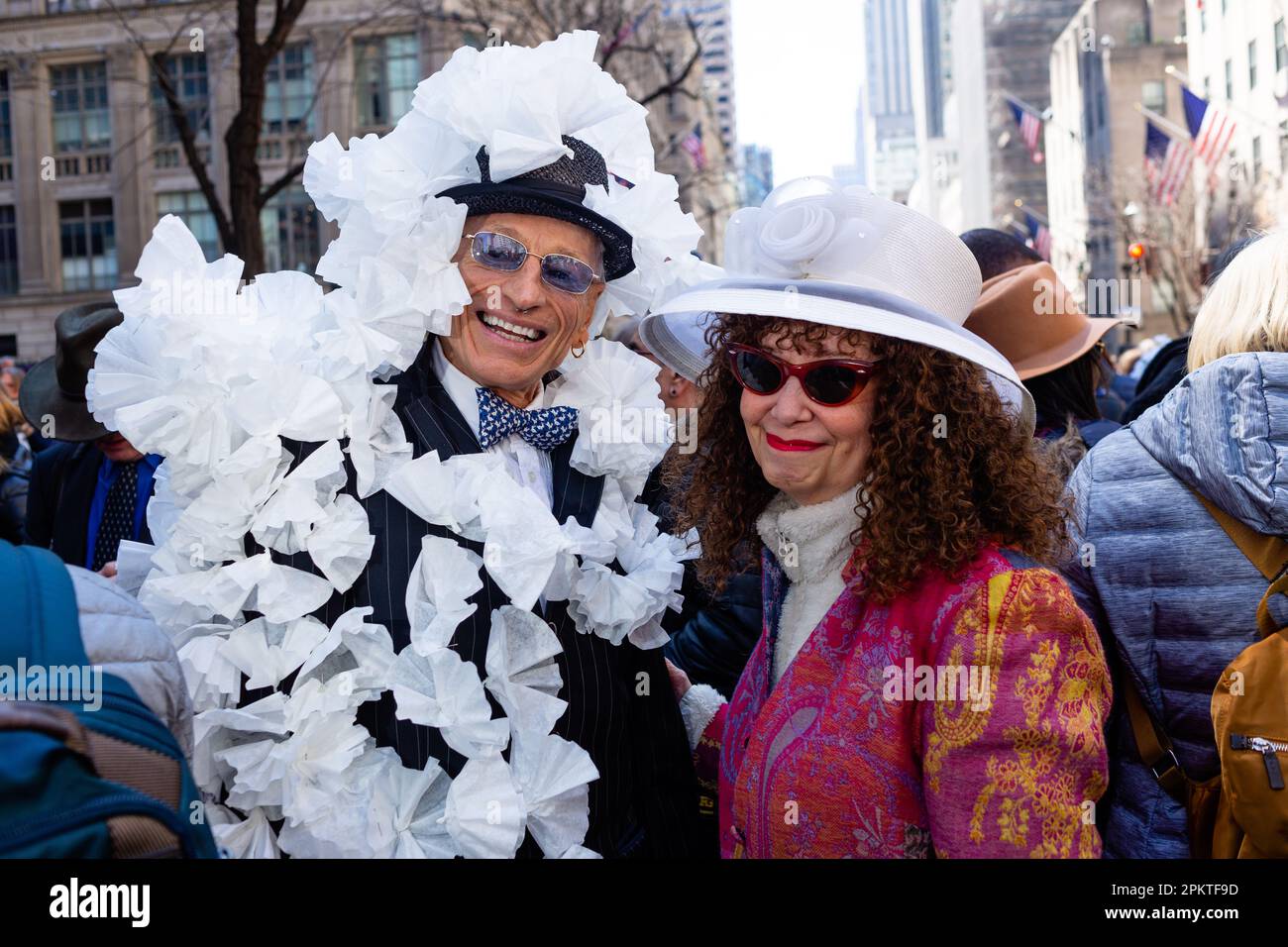 New York, NY, USA. 9th Apr, 2023. Manhattan's Fifth Avenue fills with ...