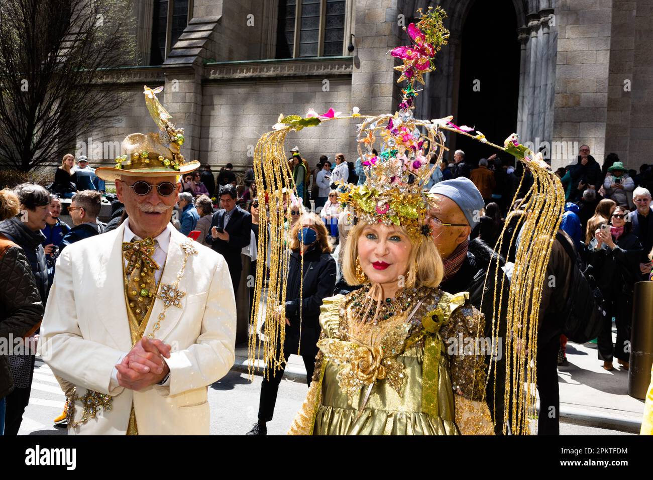 New York, NY, USA. 9th Apr, 2023. Manhattan's Fifth Avenue fills with ...