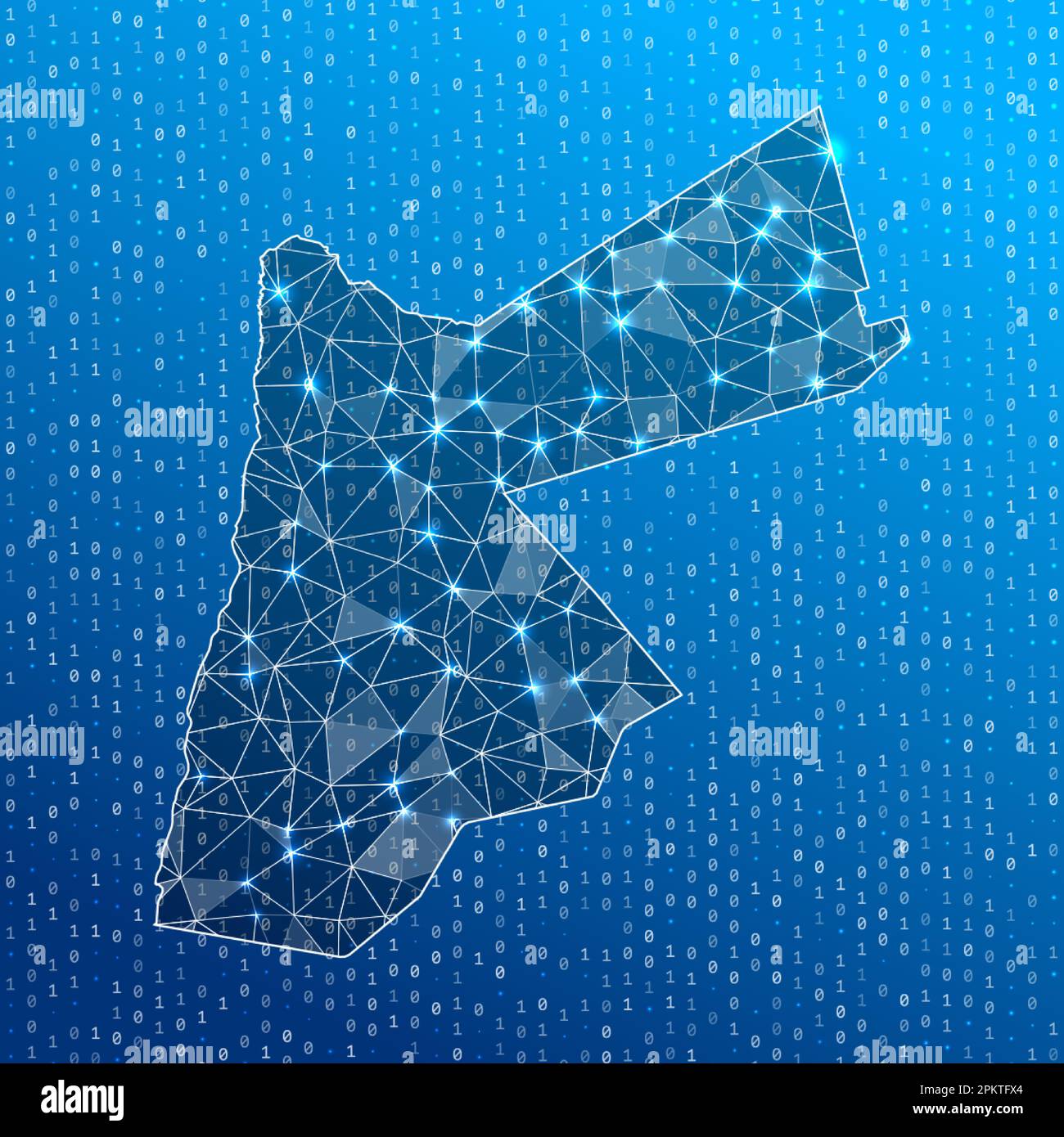 Network map of Jordan. Country digital connections map. Technology ...