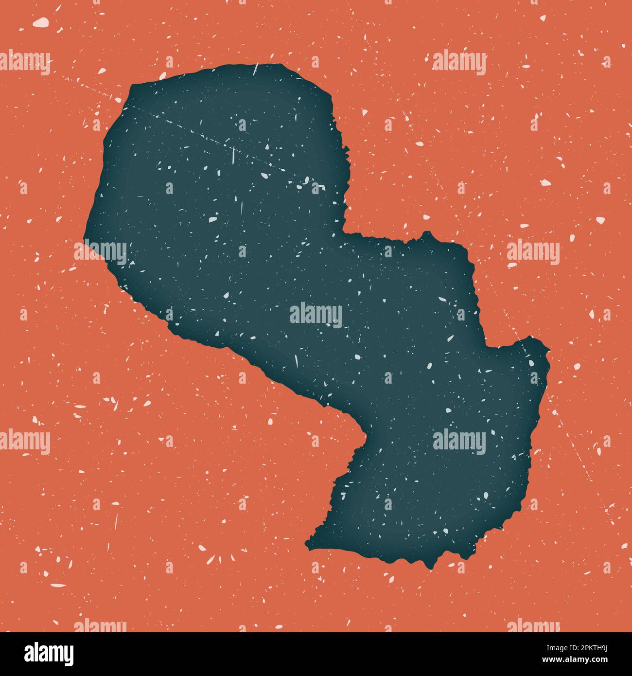 Paraguay vintage map. Grunge map of the country with distressed texture ...