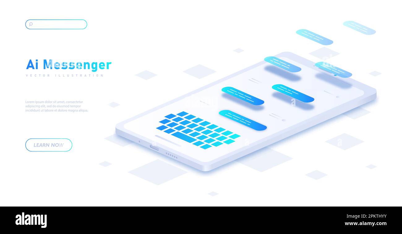 Ai message white banner Stock Vector Image & Art - Alamy