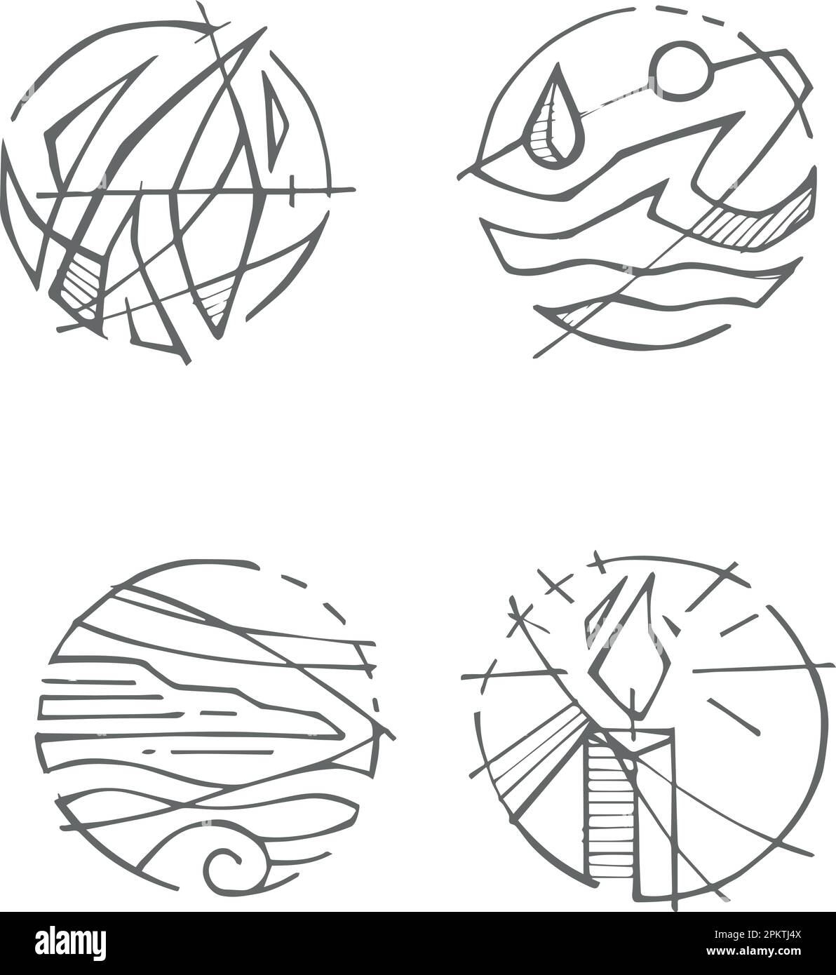 Hand drawn vector illustration or drawing of symbols Stock Vector Image ...