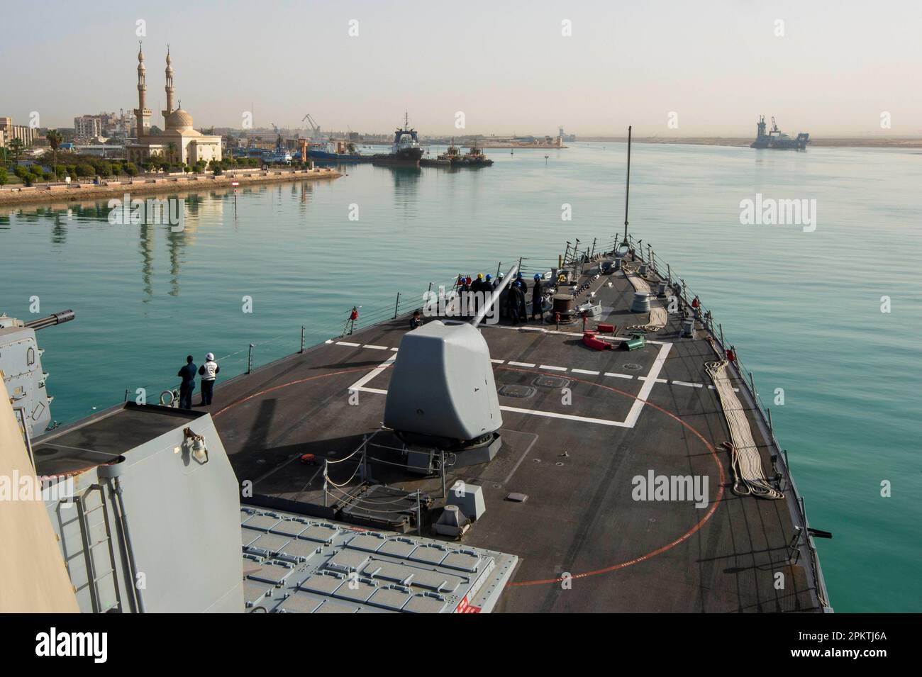 230405-N-NH267-1049 SUEZ CANAL (April 5, 2023) The guided-missile ...