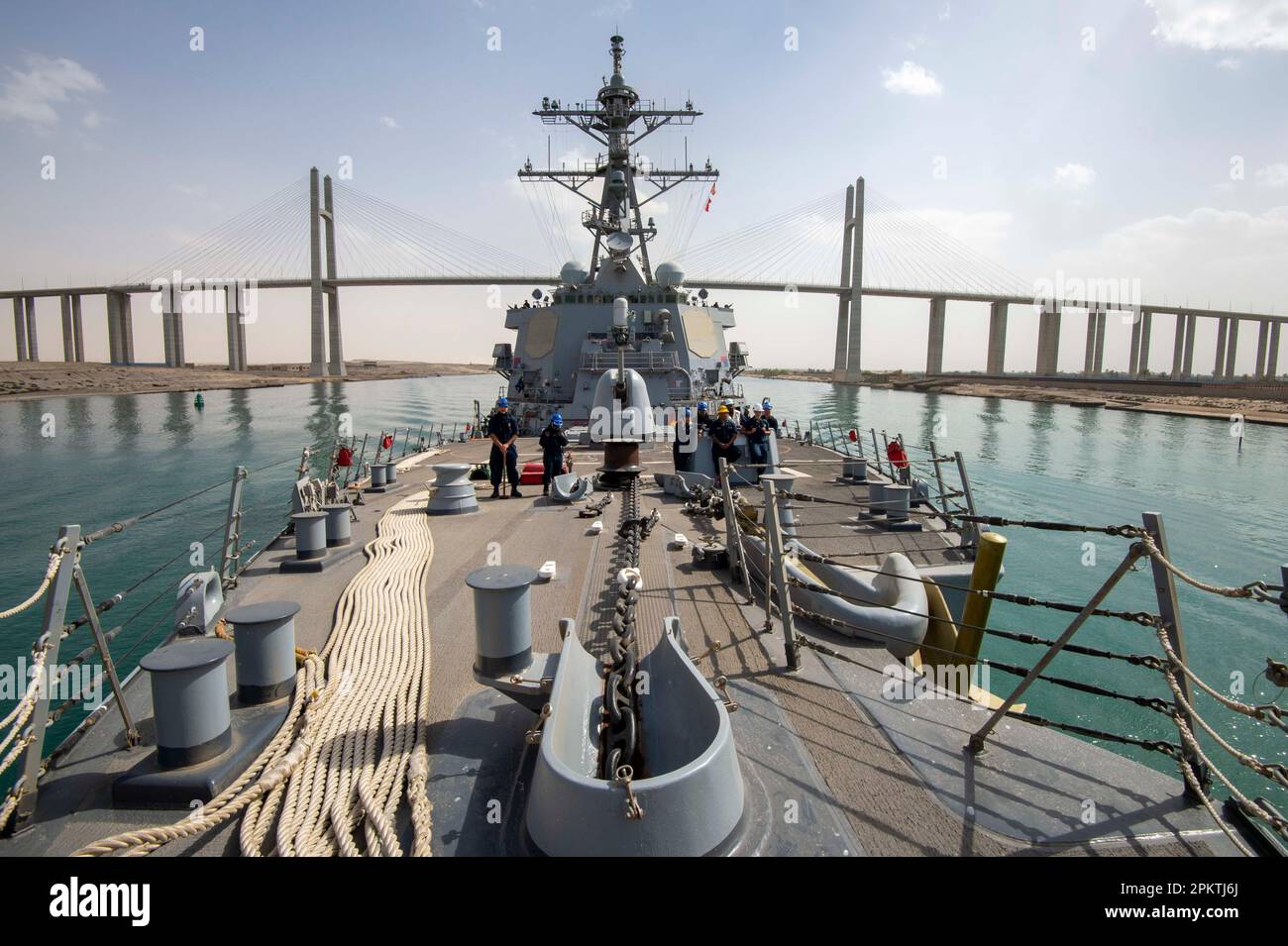 230405-N-NH267-1149 SUEZ CANAL (April 5, 2023) The guided-missile ...